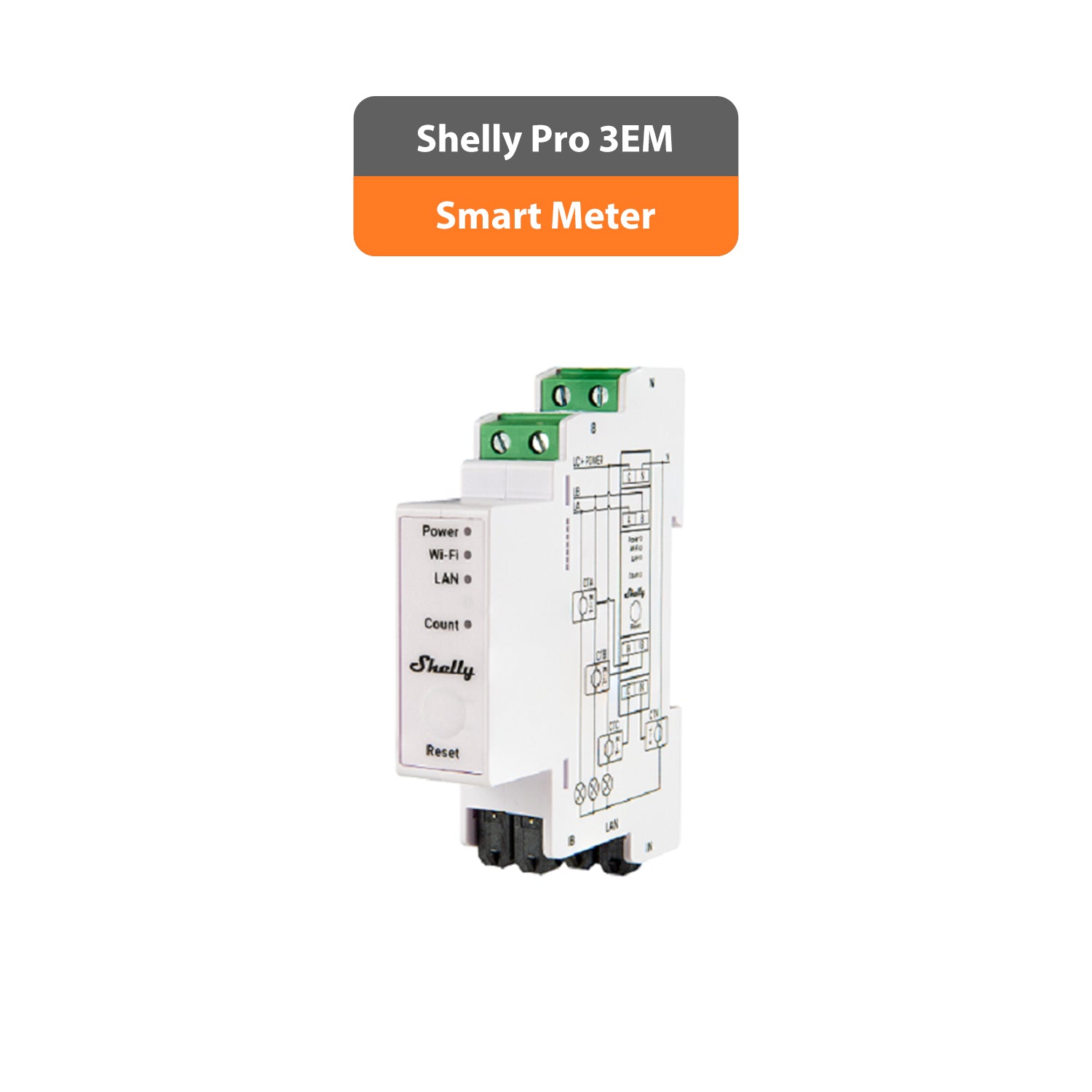 Shelly Pro 3EM (120A) - Smart Energy Stromverbrauchsmessgerät – WonderVolt